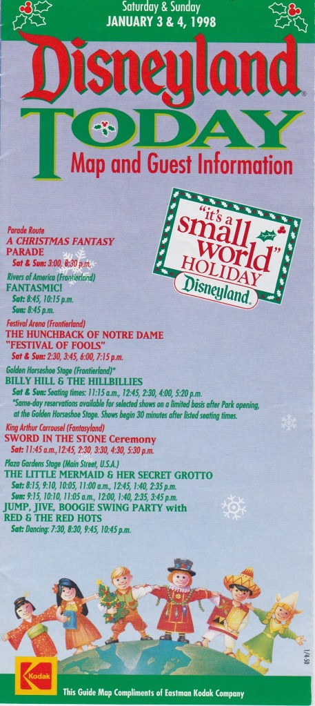 1998 – Disneyland Resort Guide Maps Collectors