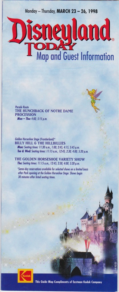 1998 – Disneyland Resort Guide Maps Collectors