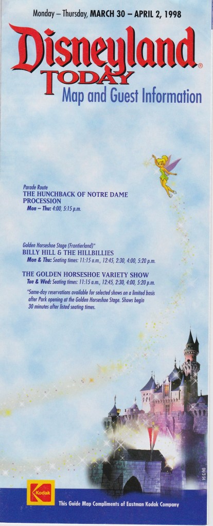 1998 – Disneyland Resort Guide Maps Collectors