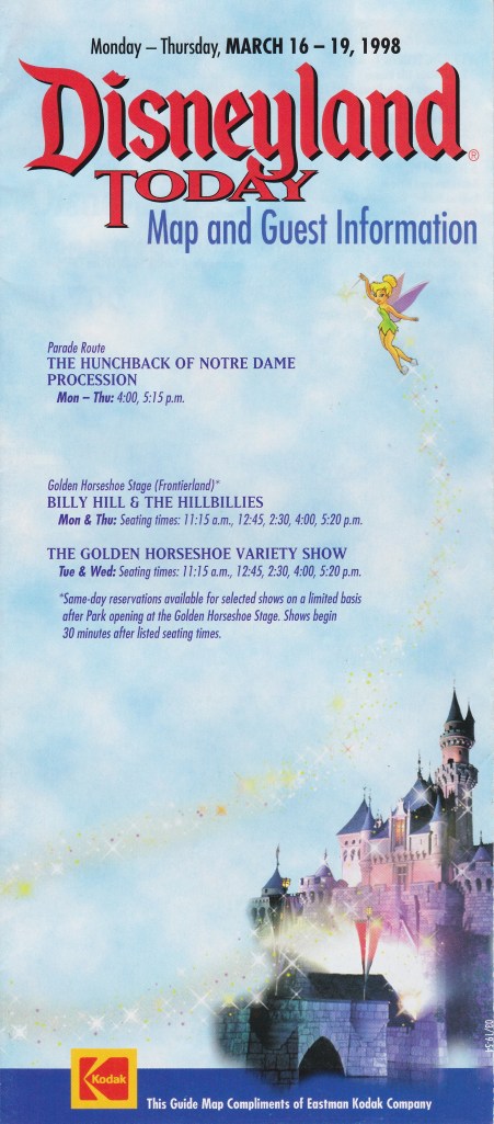 1998 – Disneyland Resort Guide Maps Collectors